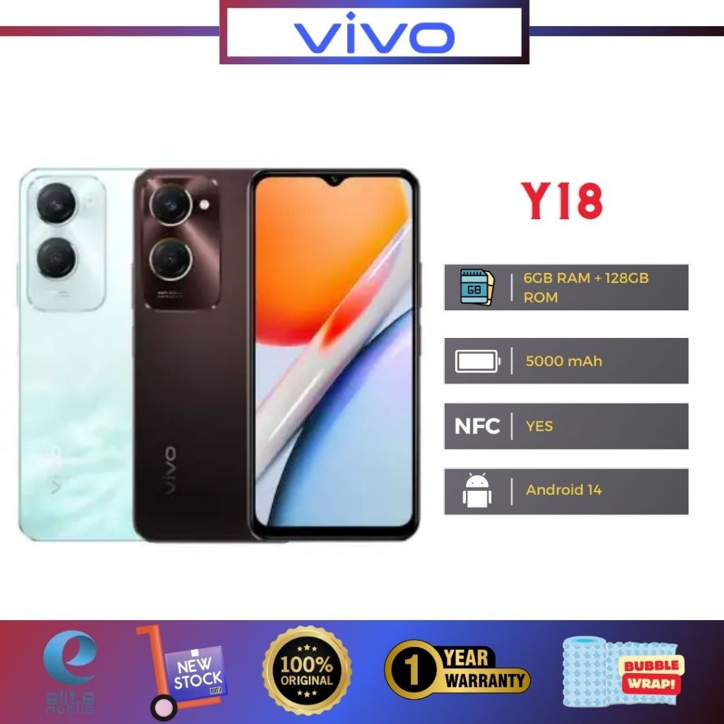Vivo Y18 | 5000 mAh Battery + 3 Year Durable Battery | 50MP Fun Camera ...