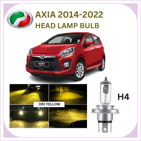 Perodua Axia (2014-2019) Non-Projector HEAD LAMP BULB H4 CAR HALOGEN ...