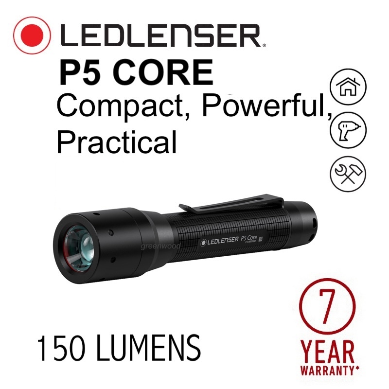 P5 Core LEDLENSER Flashlight - 150 Lumens [Led Lenser Compact, Powerful ...