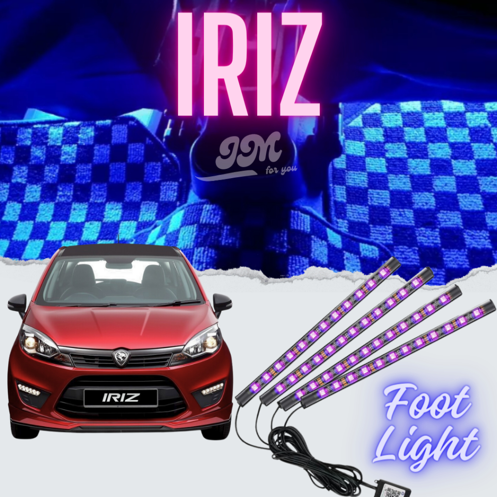 IRIZ LED FOOT LIGHT RGB Floor Ambient Light Lampu Kaki Kereta Interior ...