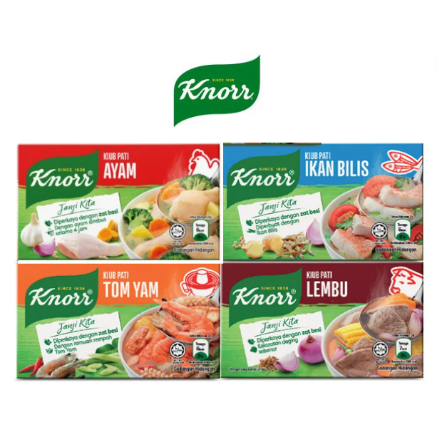 KNORR Stock Cube / Kiub Pati Ayam (Chicken) | Lembu (Beef) | Ikan Bilis ...