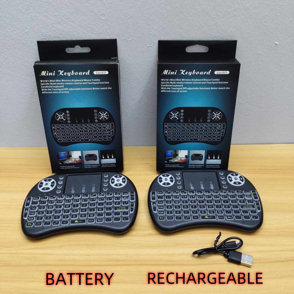 MINI KEYBOARD REMOTE CONTROL TV BOX MINI TOUCH PAD BATTERY RECHARGEABLE ...