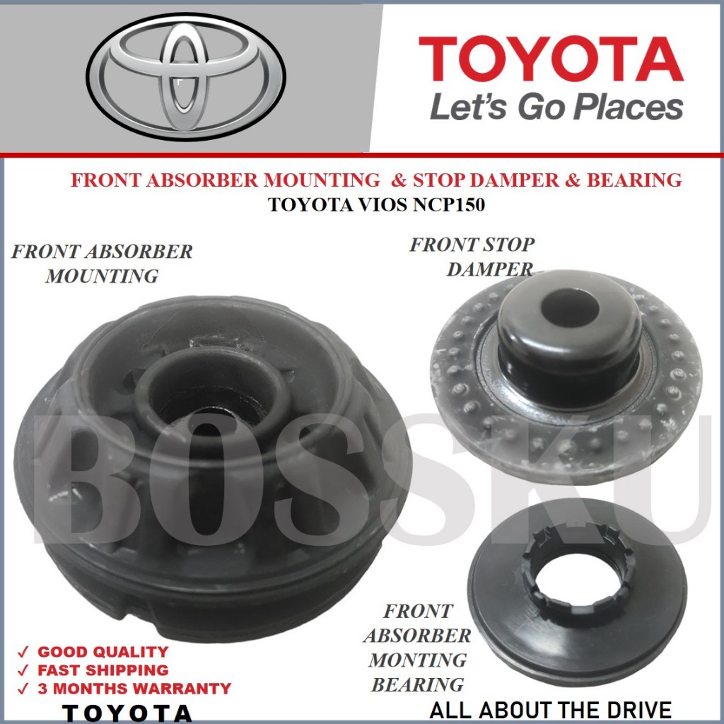 FRONT ABSORBER MOUNTING/BEARING/ STOP DAMPER - TOYOTA VIOS NCP150 (2013 ...