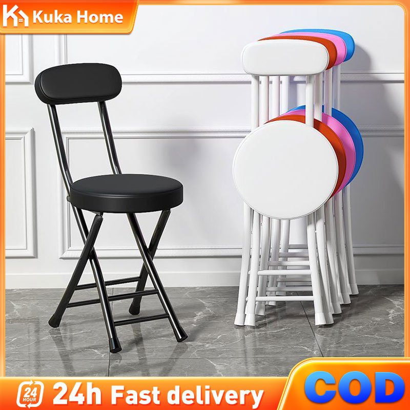 💥Kerusi Lipat Solat Folding Chair Backrest With Cushion Leisure Dining ...
