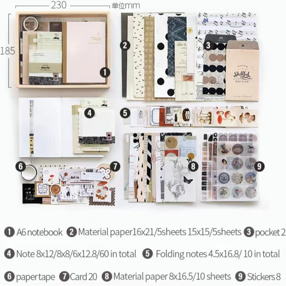 CW Journal Retro Literary Series Vintage Journal Starter Kit Set 155 ...