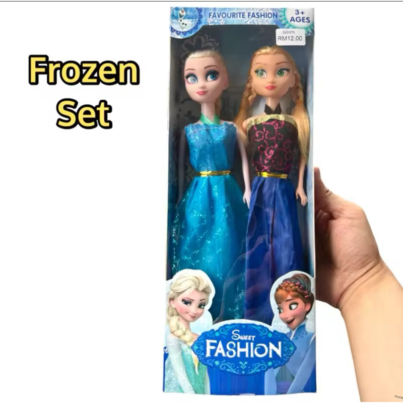 Frozen Set - Anna and Elsa Doll Toy - Patung Mainan | Shopee Malaysia