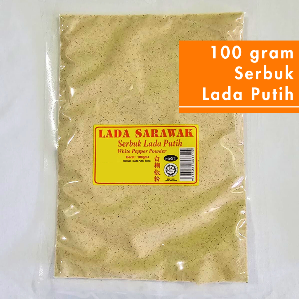 100g Sarawak White Pepper Serbuk Lada Putih Pack Packet Asli Grade ...