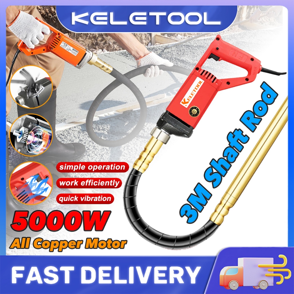 Electric Concrete Vibrator 3m Portable Electric Cement Mortar Vibrator ...