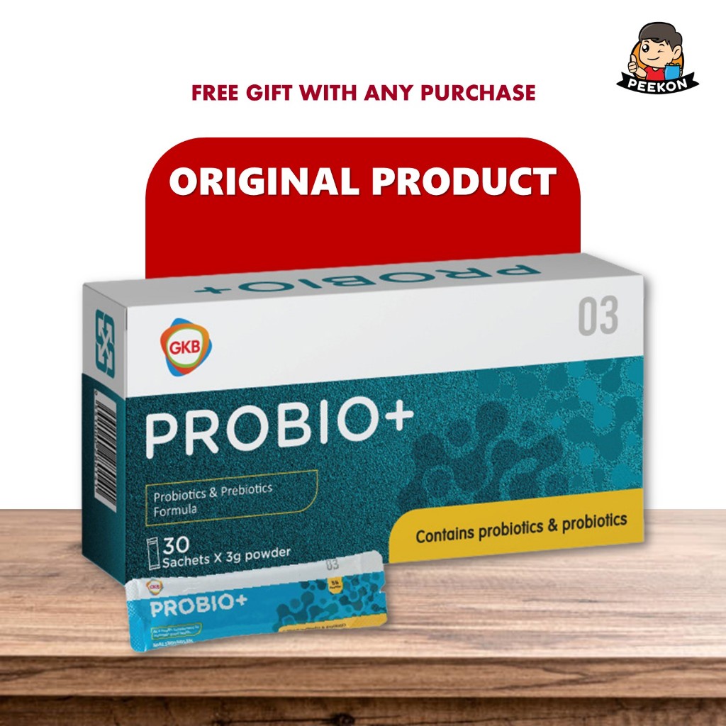 GKB Probio+ Sachets (3g x 30's) Contain Prebiotic + Probiotic | Shopee ...