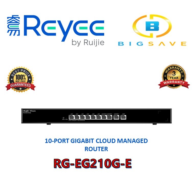 RUIJIE REYEE RG-EG210G-E 10-PORT GIGABIT CLOUD MANAGED ROUTER | Shopee ...