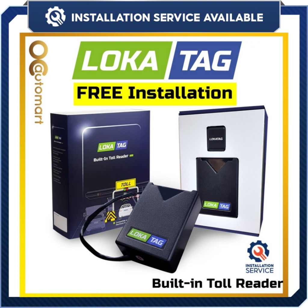 (Free Installation) LOKATAG Built-In Toll Smart Tag Reader with Balance Credit Reader LOKA TAG ...