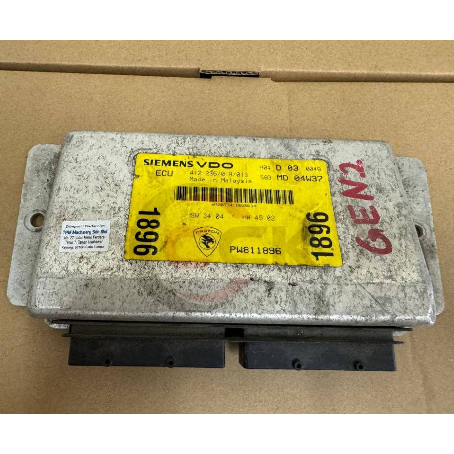 USED PW811896 PROTON GEN2 / GEN2 1.6 CC ENGINE CONTROL UNIT ECU MODULE ...