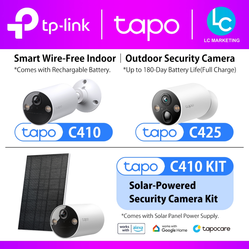 TP-Link Tapo C410 │ C410 KIT │ C425 Smart Wire-Free Indoor/Outdoor ...