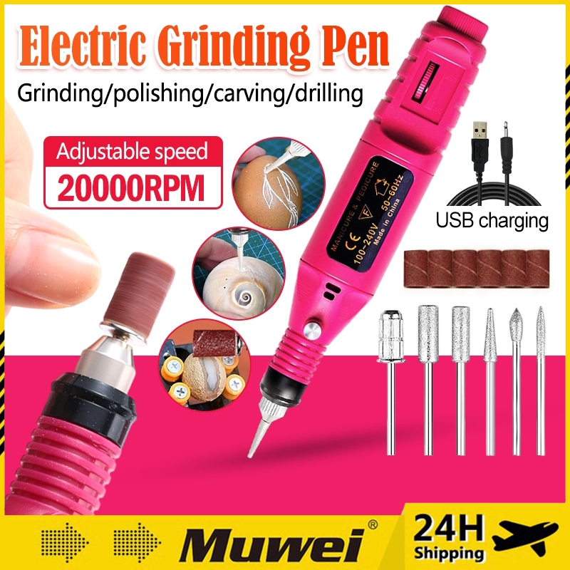 2.4mm Mini Electric Drill Grinder Die Grinder Rotary Tool Nail Gel ...