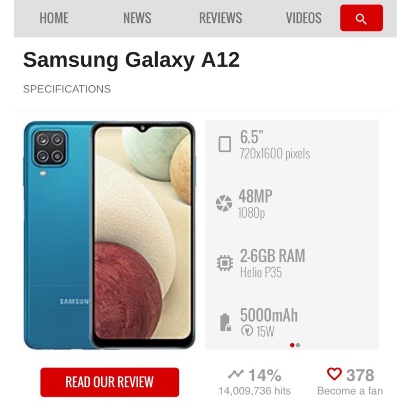 SAMSUNG GALAXY A12 (SM-A125F) | Shopee Malaysia