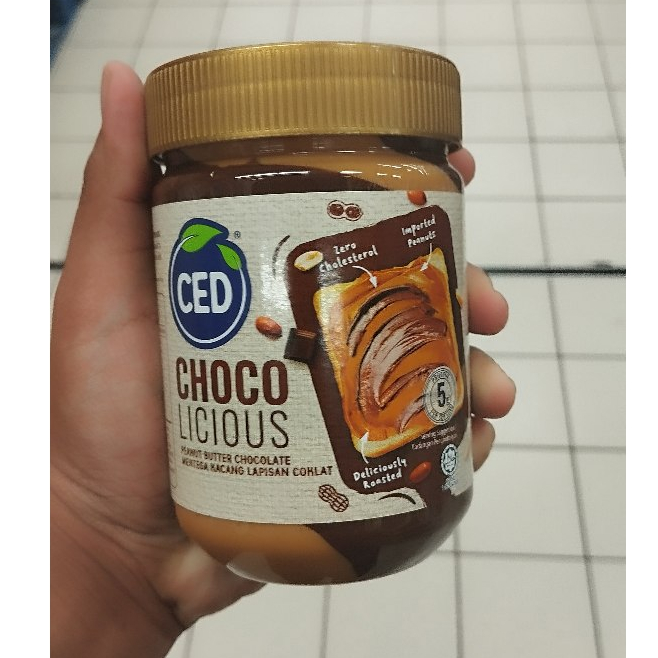 Ced Chocolicious Peanut Butter Chocolate Mentega Kacang Lapisan Coklat Zero Cholesterol 500g ...