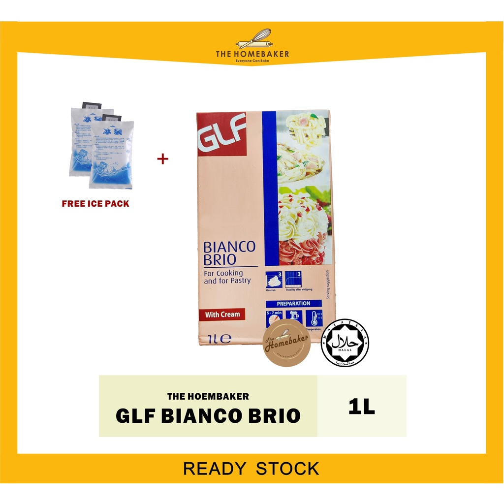 GLF BIANCO BRIO COOKING CREAM 1 LITRE [FREE ICE PACK] - HOME BAKER ...
