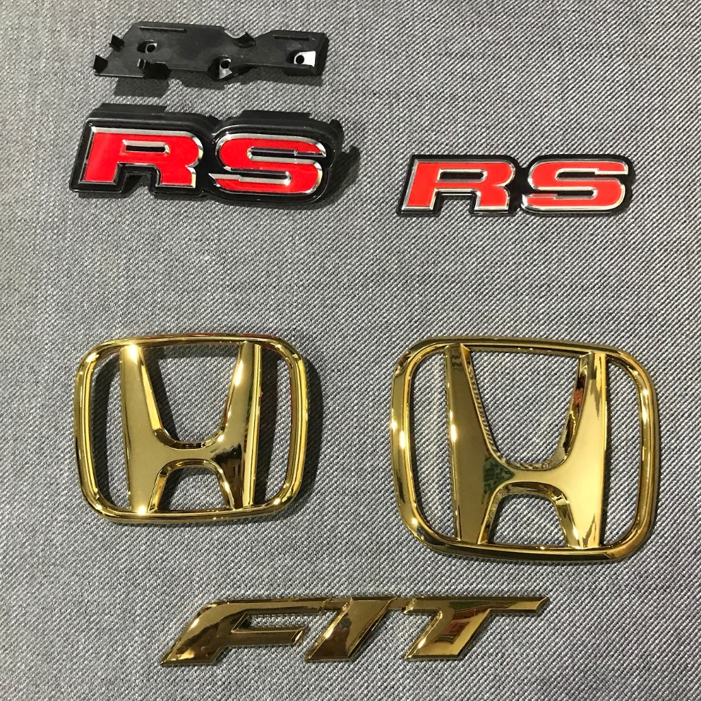 HONDA FIT GE GOLD LOGO FIT GE GOLD EMBLEM RS GRILL RS EMBLEM | Shopee ...