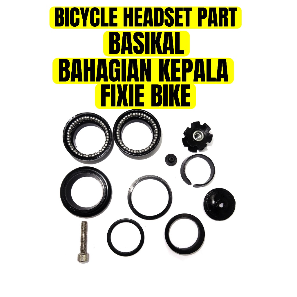 BICYCLE HEADSET PARTS BAHAGIAN KEPALA BASIKAL PENYESUAI BATANG GARPU ...
