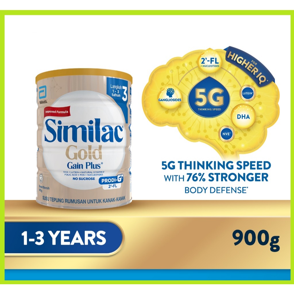 (EXP JUNE 2025)Similac Gold Gain Plus Step 3 Growing Up Milk (900g ...