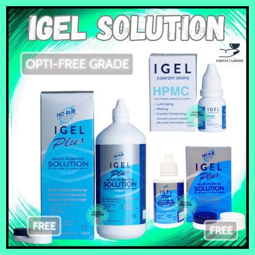 KKM IGEL Plus Dry Eyes Drops Contact Lens Solution Eye Drops for dry ...