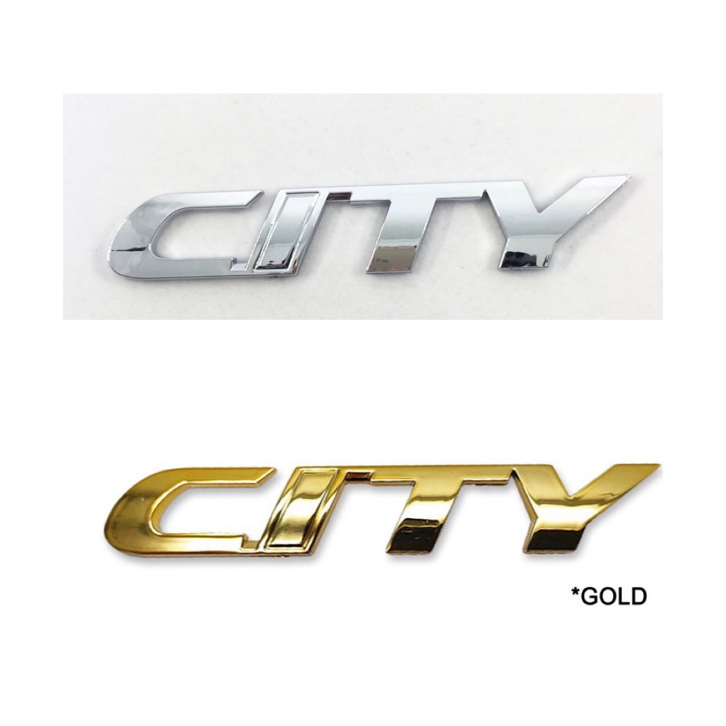 HONDA CITY GD8 GOLD EMBLEM CITY GOLD EMBLEM CITY CHROME EMBLEM | Shopee ...