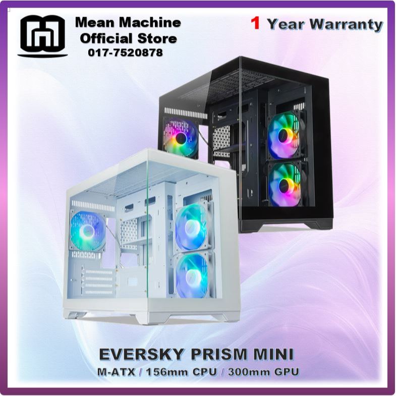 1ST PLAYER EVESKY PRISM MATX Dual Chamber Tempered Glass Aquarium ...