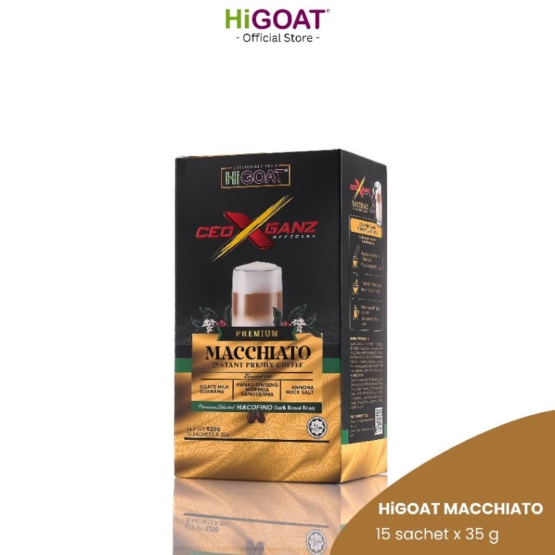 HiGOAT Premium Macchiato X CEOXGANZ Edition (35g x 15 Sachets) | Shopee ...