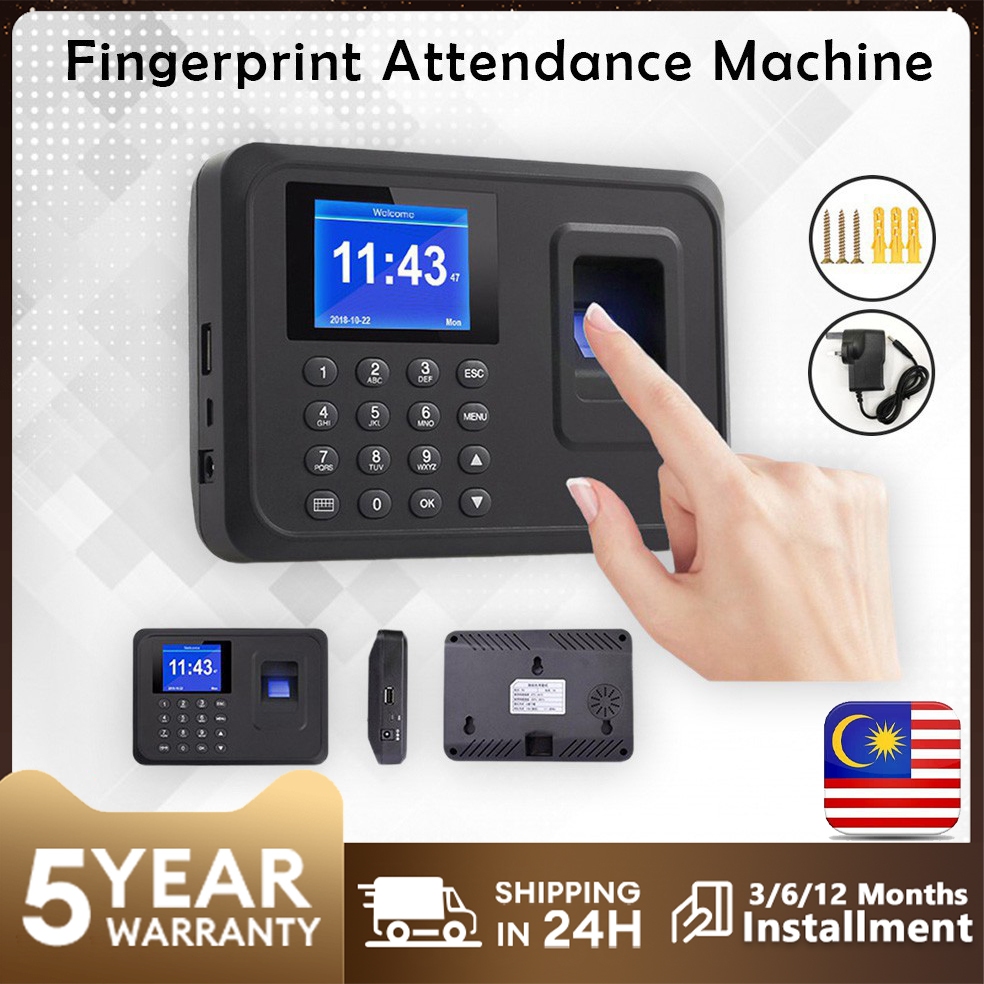 Biometric Fingerprint Attendance Machines Absence Punch Card Thumbprint ...