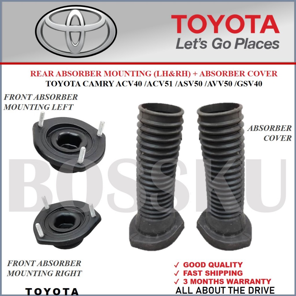 REAR ABSORBER MOUNTING (LEFT&RIGHT)/ ABSORBER COVER - TOYOTA CAMRY ...