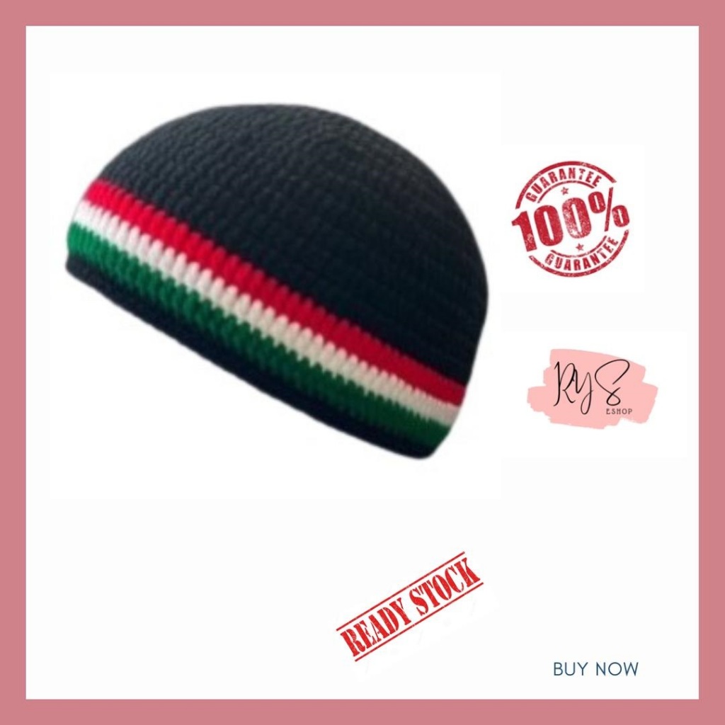 Kopiah Kait Palestin (Dewasa dan Budak) | Shopee Malaysia