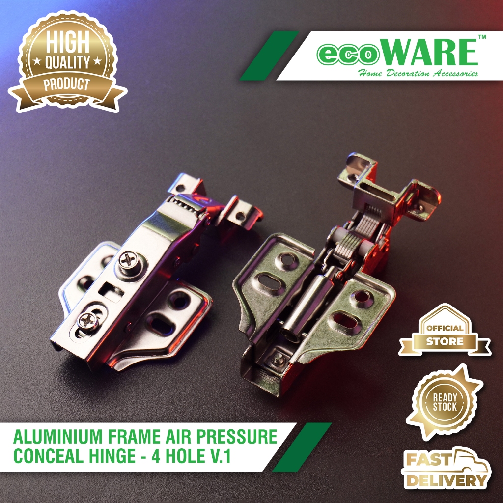 ecoWARE Aluminium Frame Air Pressure Conceal Hinge Furniture Door Hinge ...