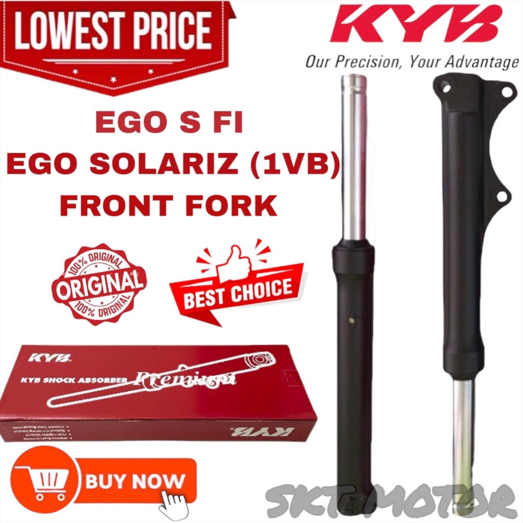 100% ORIGINAL KYB💯 YAMAHA EGO S FI /EGO SOLARIZ (1VB) FRONT FORK SET FRONT FORK ASSY FORK DEPAN ...