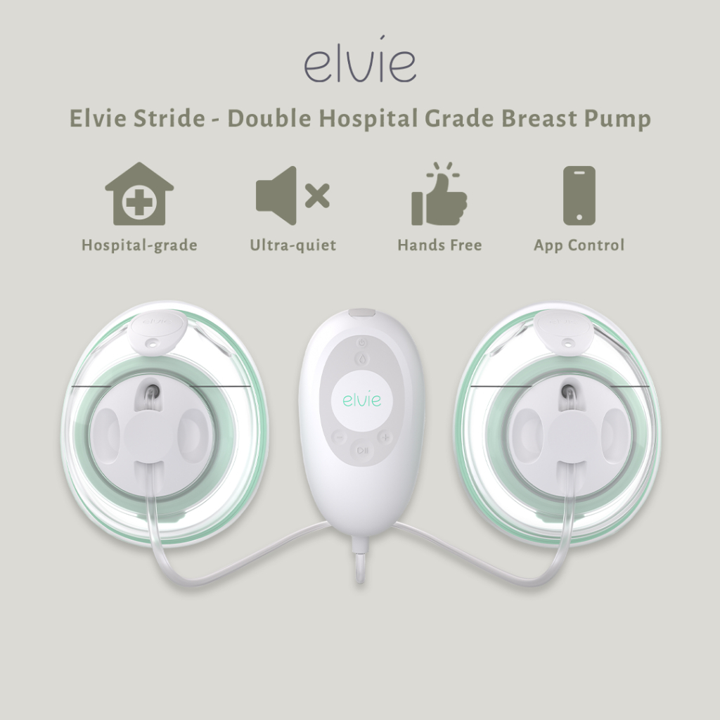 Elvie Double Stride Hospital Grade Smart Breast Pump | Pam susu ...