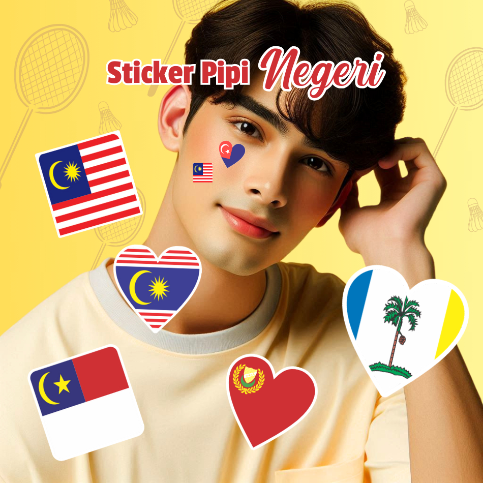 Sticker Pipi Negeri Malaysia White Paper Stationery Stickers Bola Sepak ...
