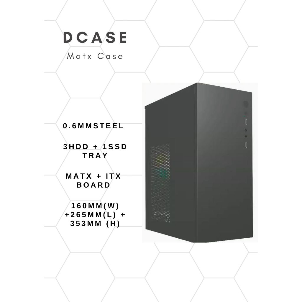 (READY STOCK) DCASE H2 Mini M-ATX & ITX Full Steel Body Pc Casing ...