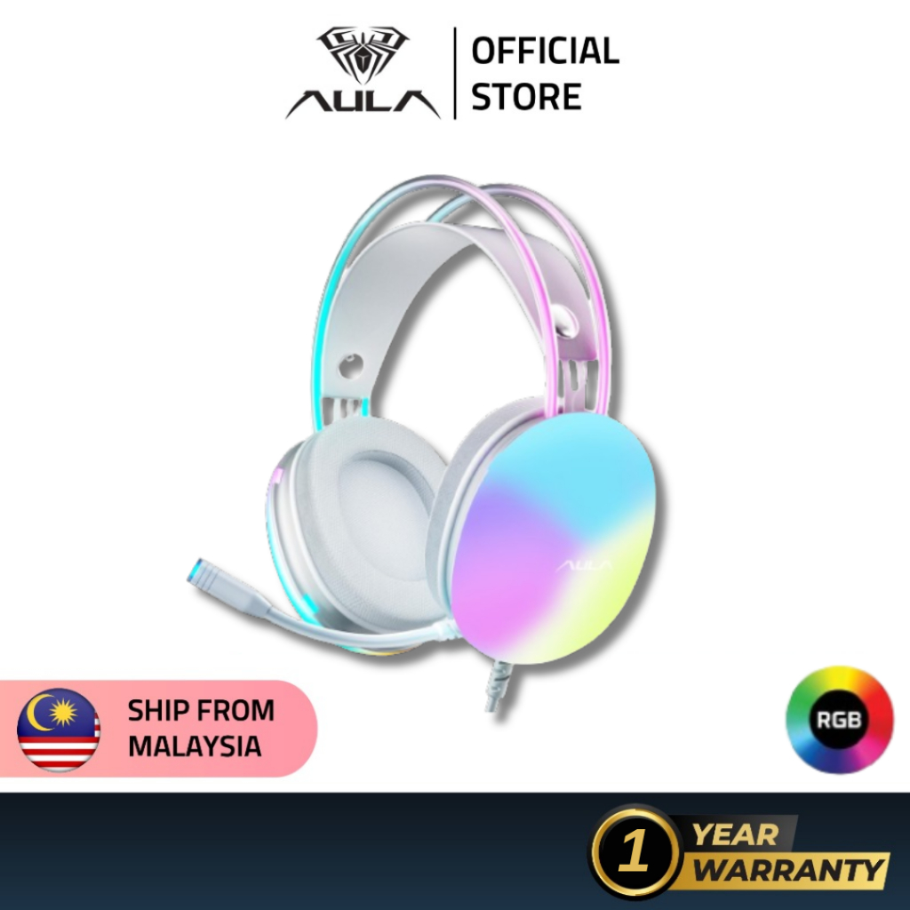AULA S505 RGB Headset Noise Reduction Professional E-sports Headset ...