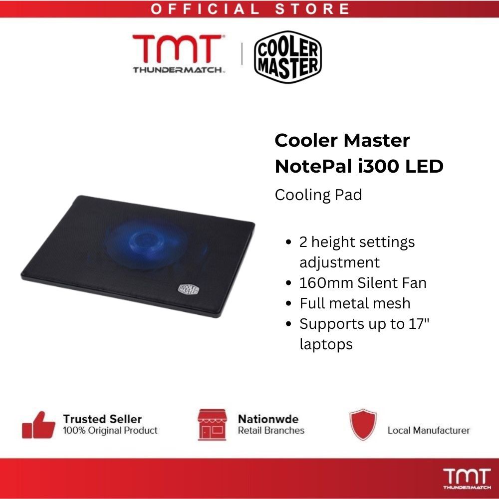 Cooler Master NotePal i300 LED Cooling Pad | Shopee Malaysia