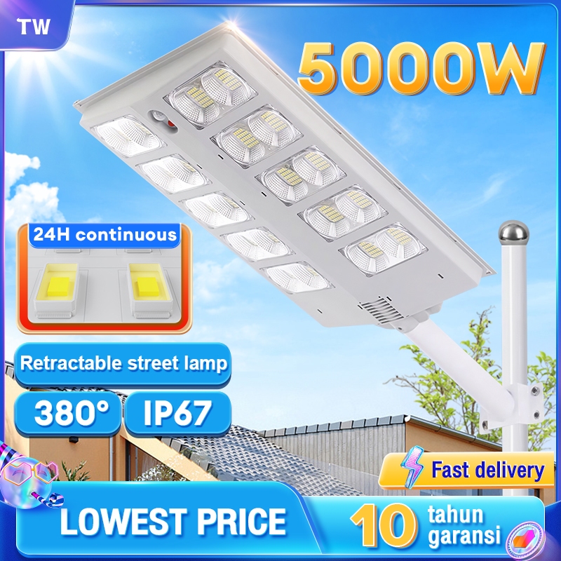 Lampu Solar Light Outdoor Lighting 5000W Solar Spotlight lampu solar IP67 Waterproof solar led ...