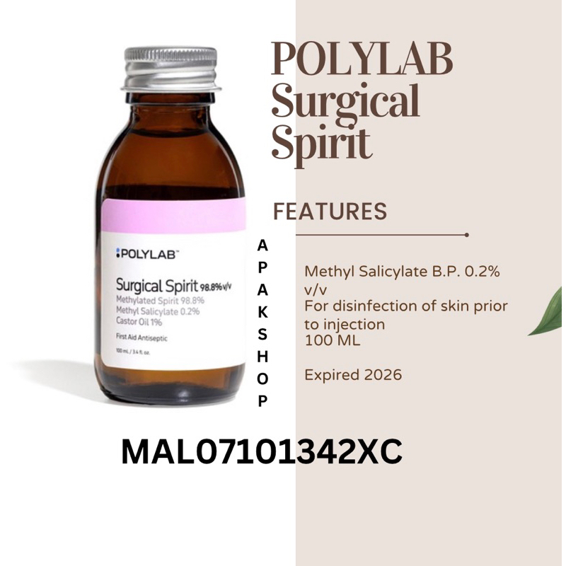 POLYLAB SURGICAL SPIRIT 100ML | Shopee Malaysia