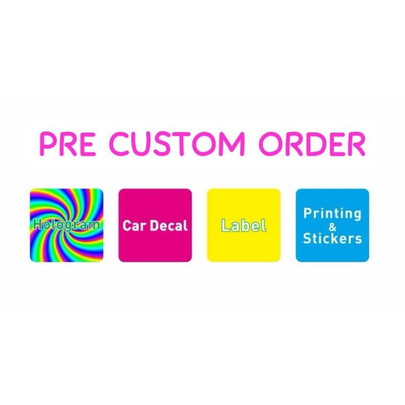 PRE ORDER CUSTOM HOLOGRAM STICKERS SEQUENTIAL NUMBERING WITH LOGO ...