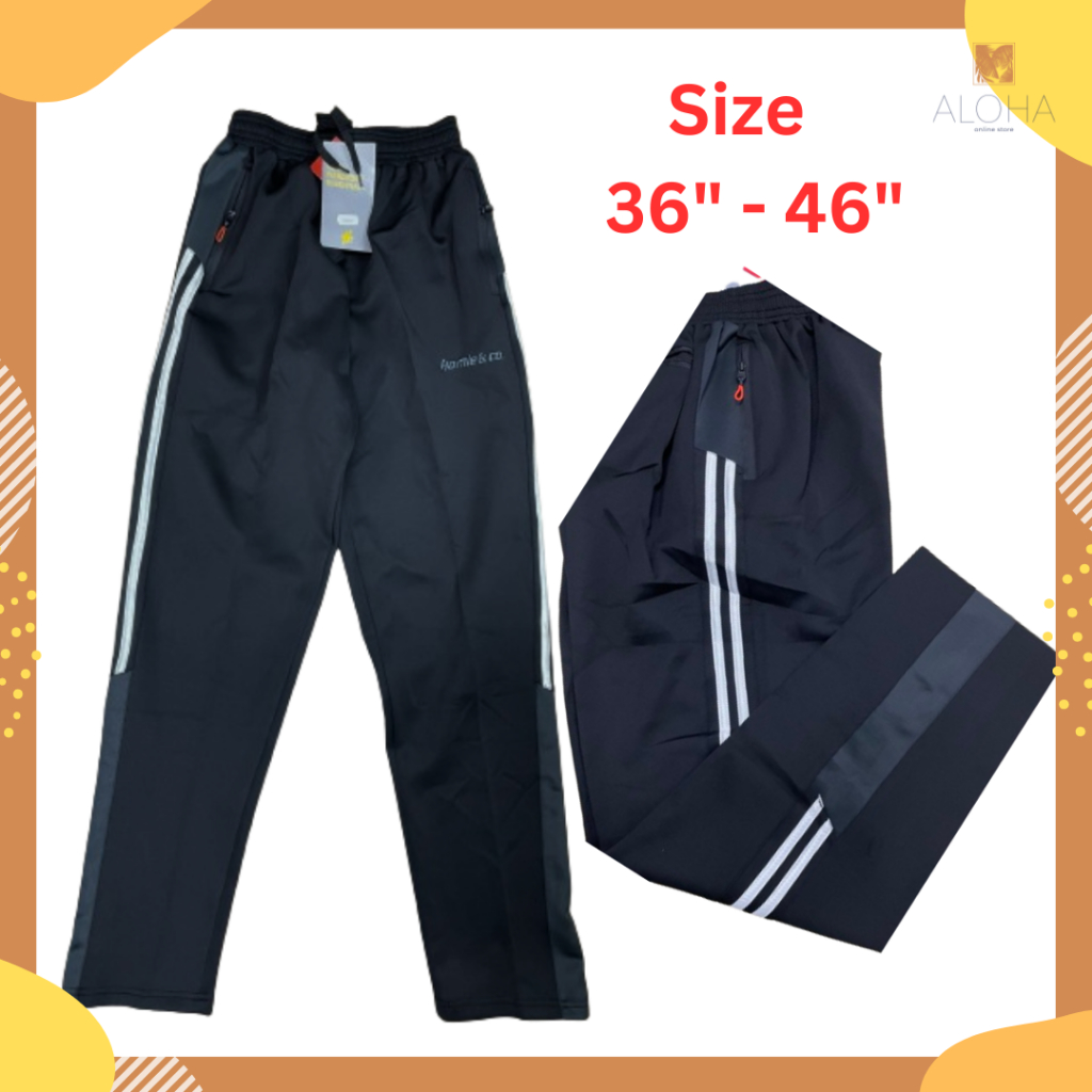 🔥BLACK LONG PANTS🔥 Unisex Trackbottom Tracksuit Long Pants With Zipper ...