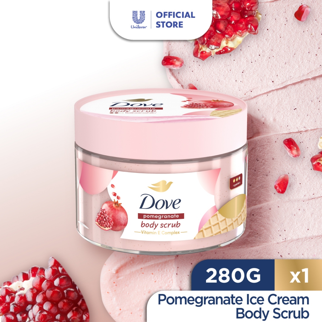 Dove Ice-Cream Body Scrub - Pomegranate (280g) | Shopee Malaysia