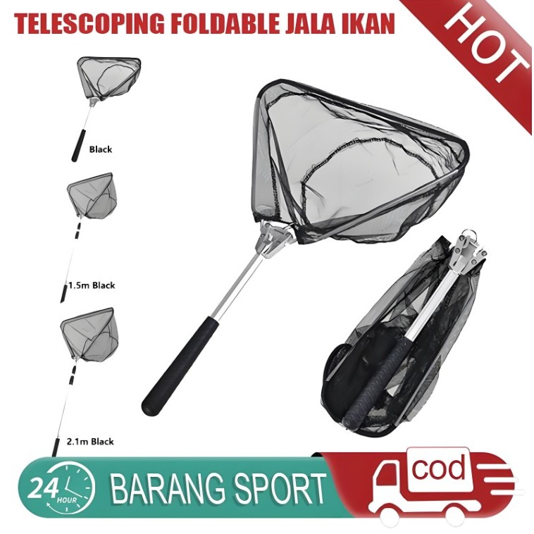 Jala Ikan Jaring Ikan Aluminum Alloy Retractable Tier Net Telescoping ...