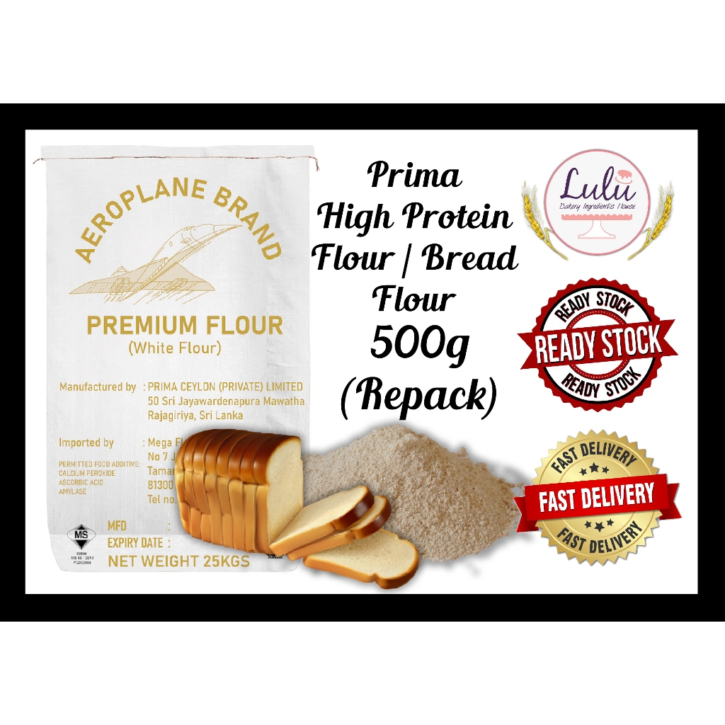 READY STOCK 500G Prima High Protein Flour / Bread Flour / Tepung Roti ...