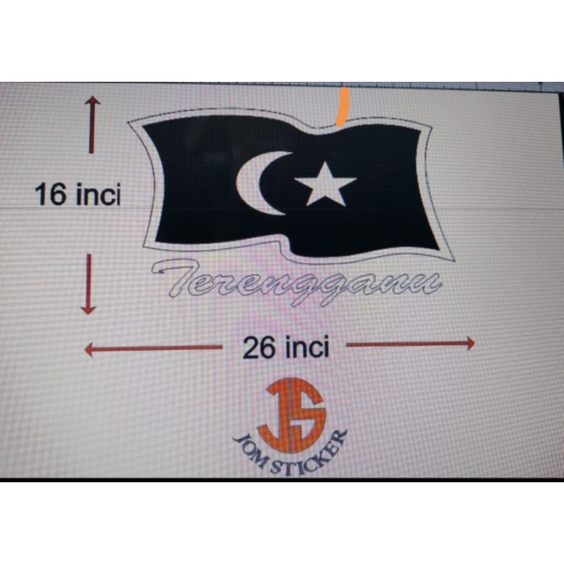 Sticker bendera terengganu (sticker cutting) | Shopee Malaysia