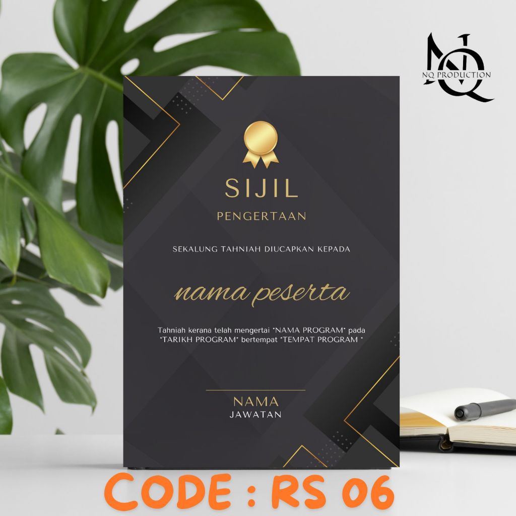 PRINT SIJIL CERTIFICATE, PENGHARGAAN, PENGERTAAN, HIGH QUALITY DENGAN ...