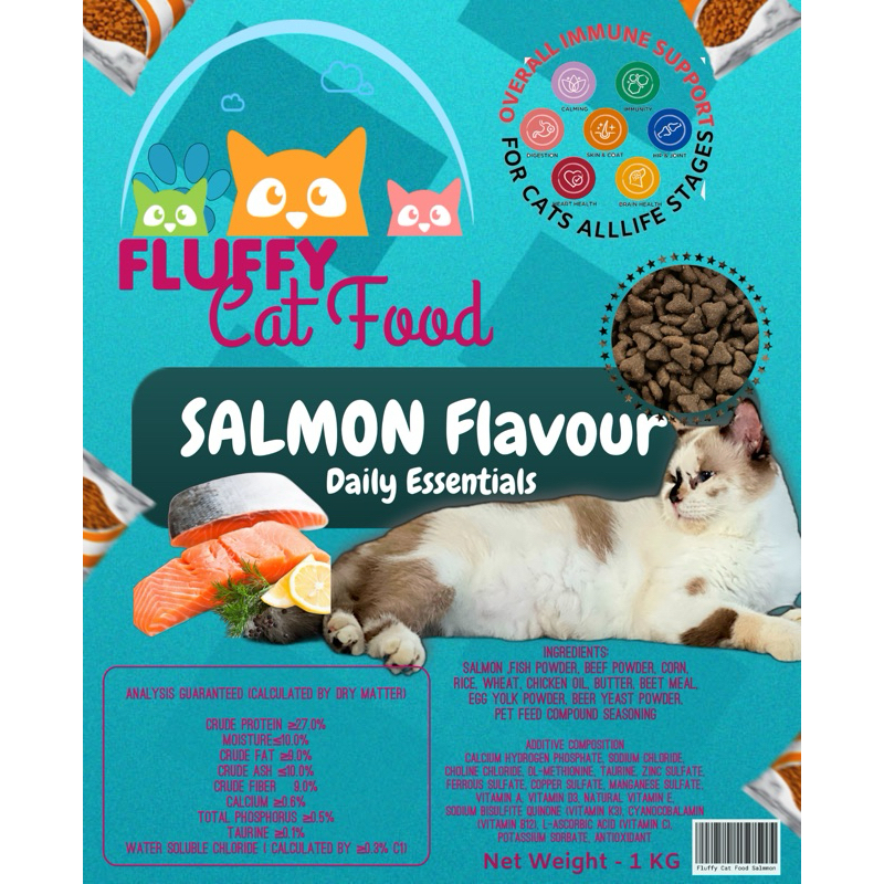 Fluffy Cat food - 500g - 27% protien - All Life Stages | Shopee Malaysia