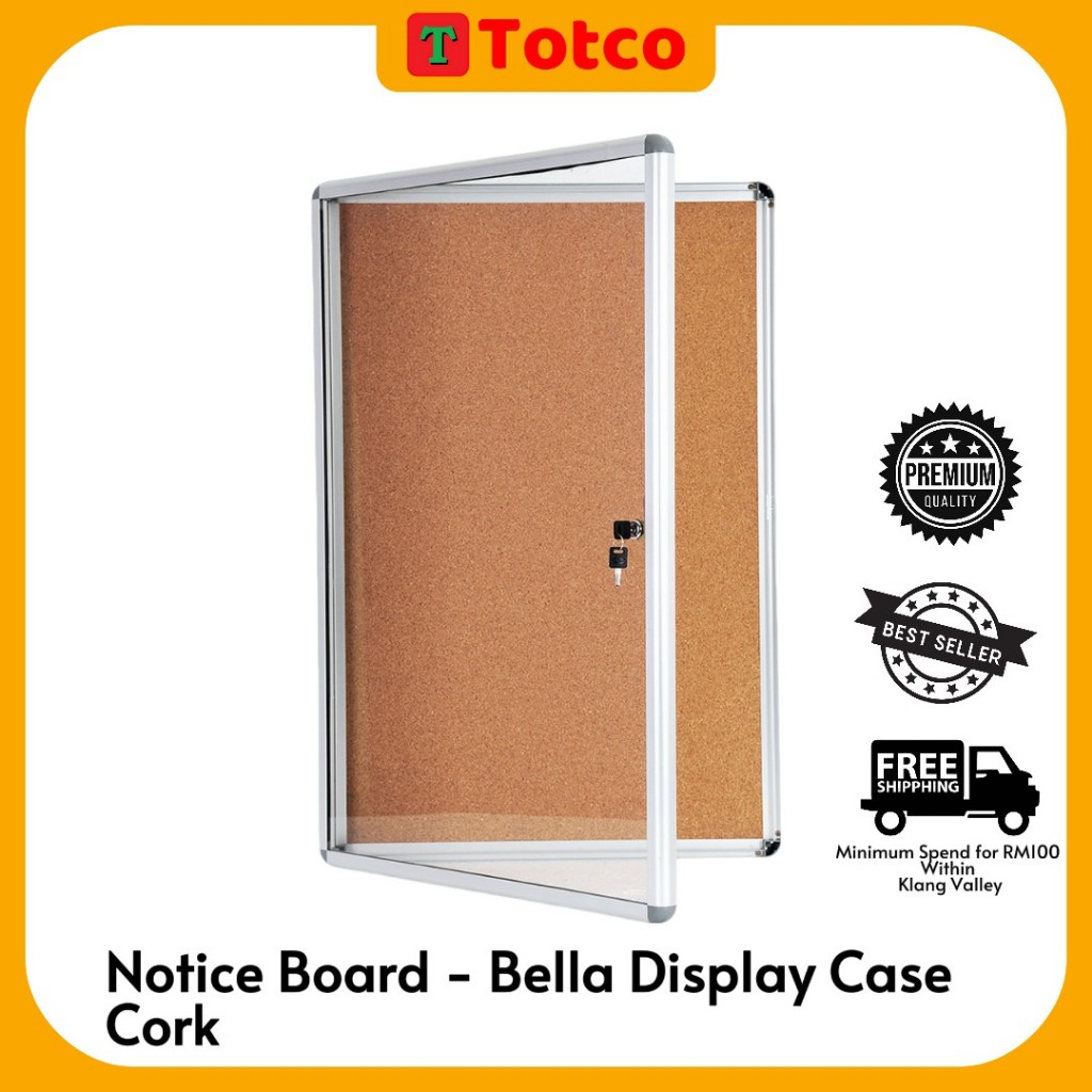 Notice Board | Bella Display Case | Workspace / Medical | W600 x H450mm~W1800 x H1200mm | Shopee ...