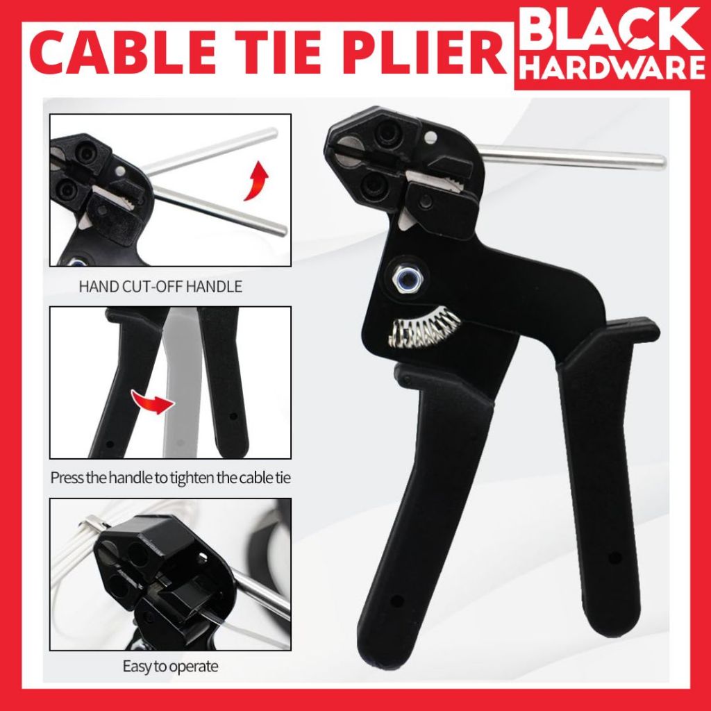 Black Hardware Cable Tie Heavy Duty Cable Tie Tight Stainless Steel ...
